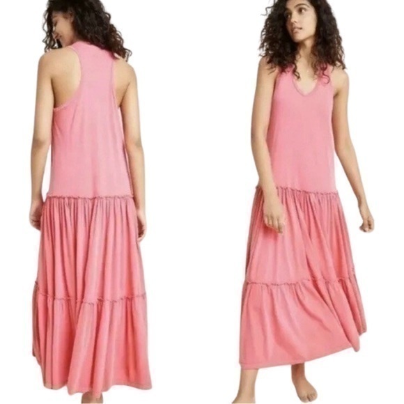 Sundry | Dresses | Anthropologie Sundry Womens Pink Racer Back Tiered ...